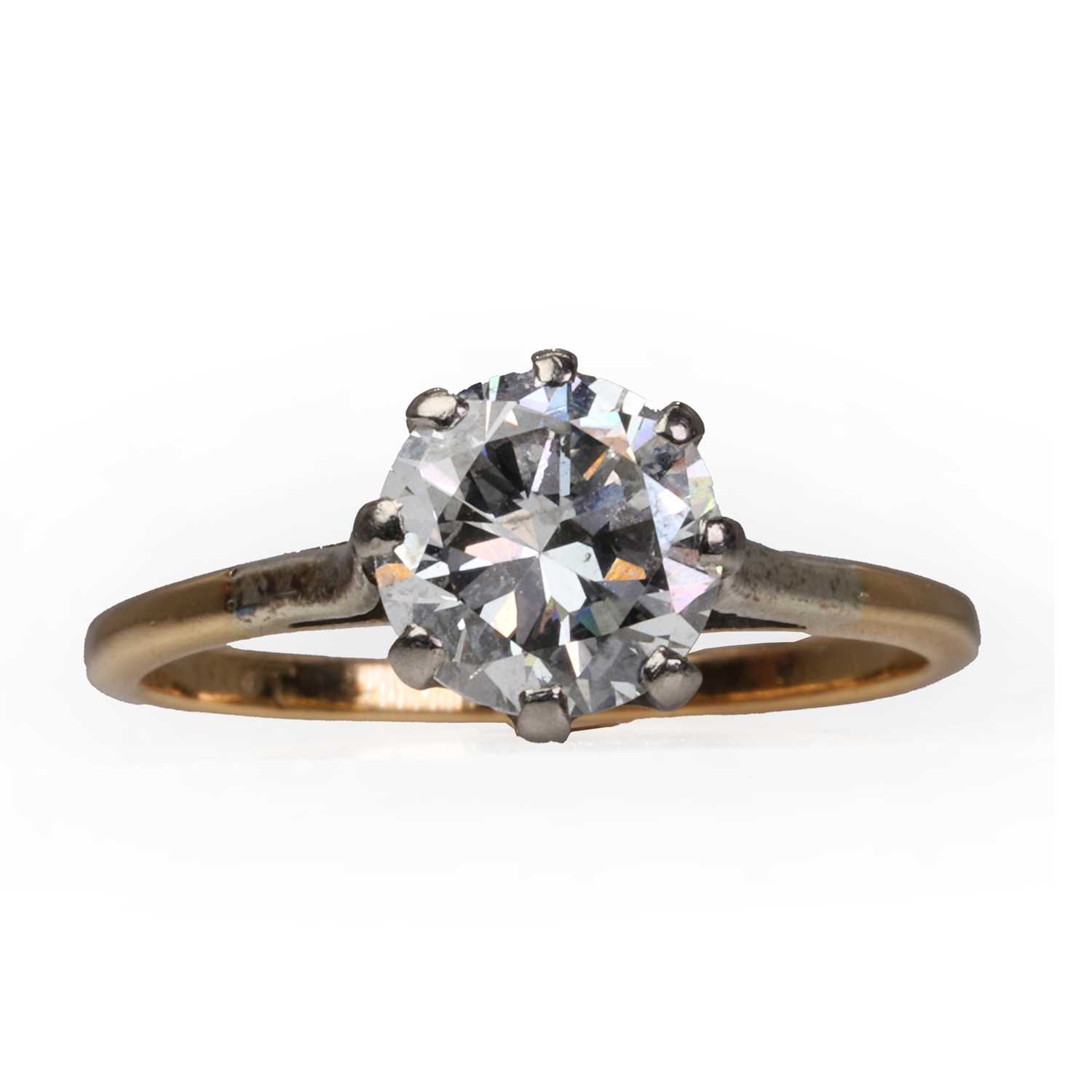 Lot 238 - A single stone diamond ring,