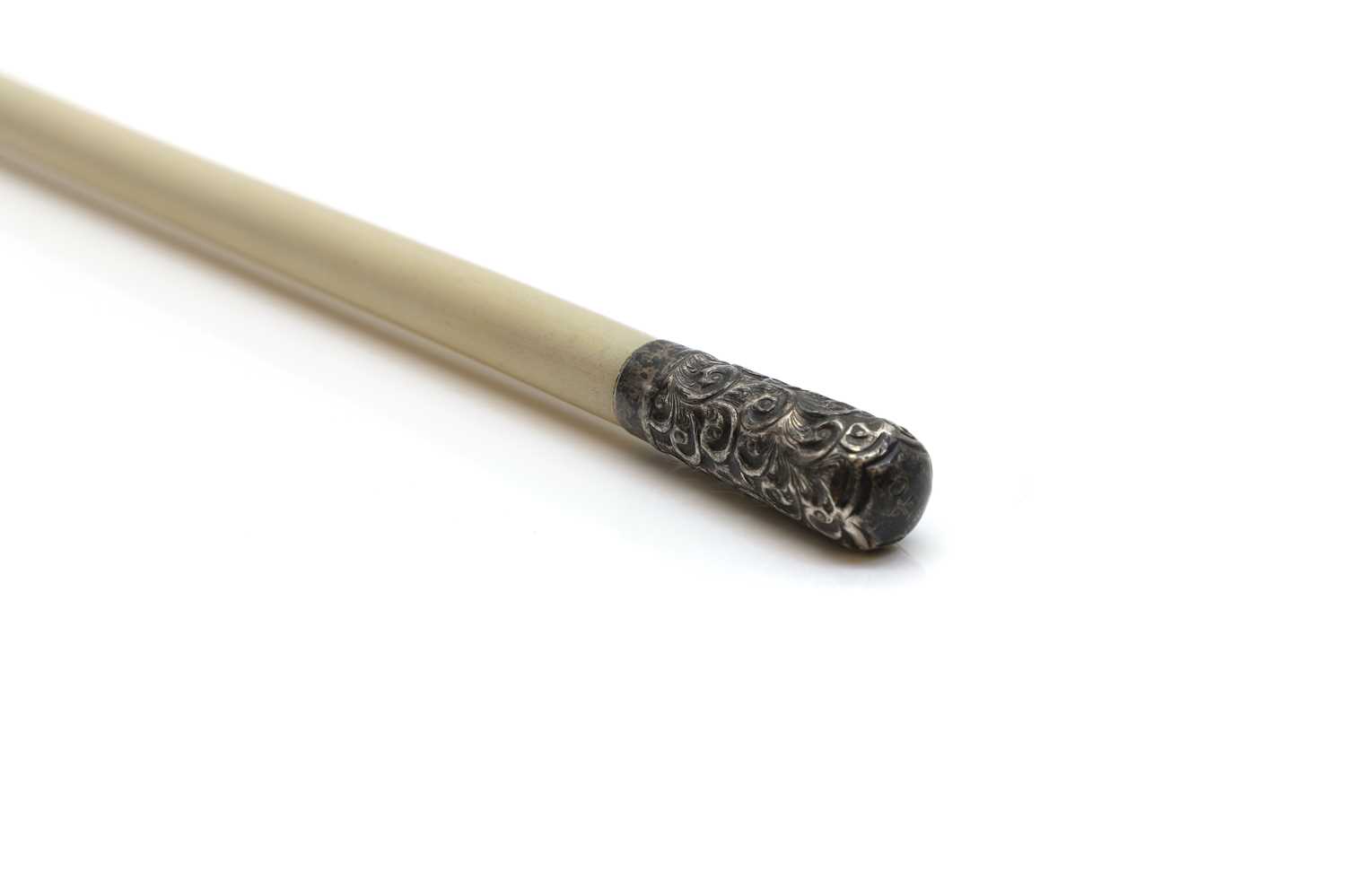 Lot 25 - A silver mounted conductor's baton,