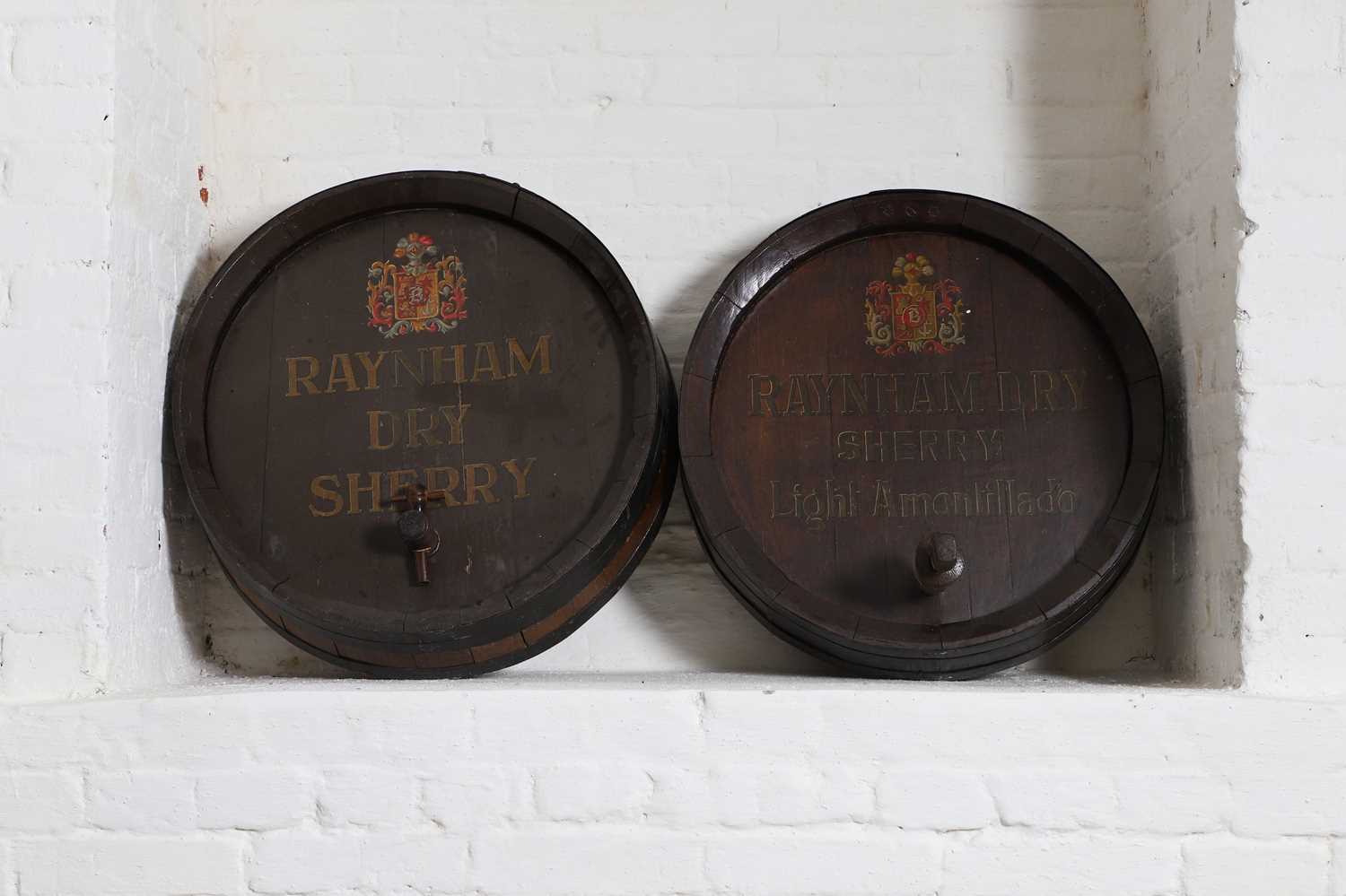 Lot 388 - A pair of oak barrel ends,
