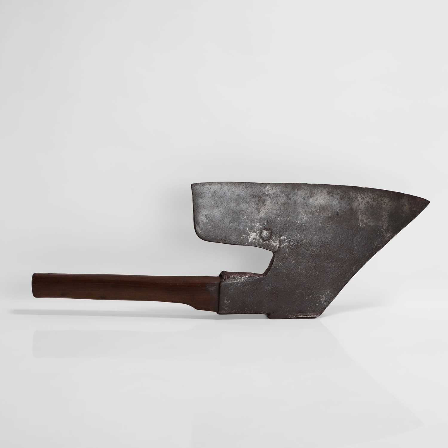 Lot 490 - A steel broad axe,