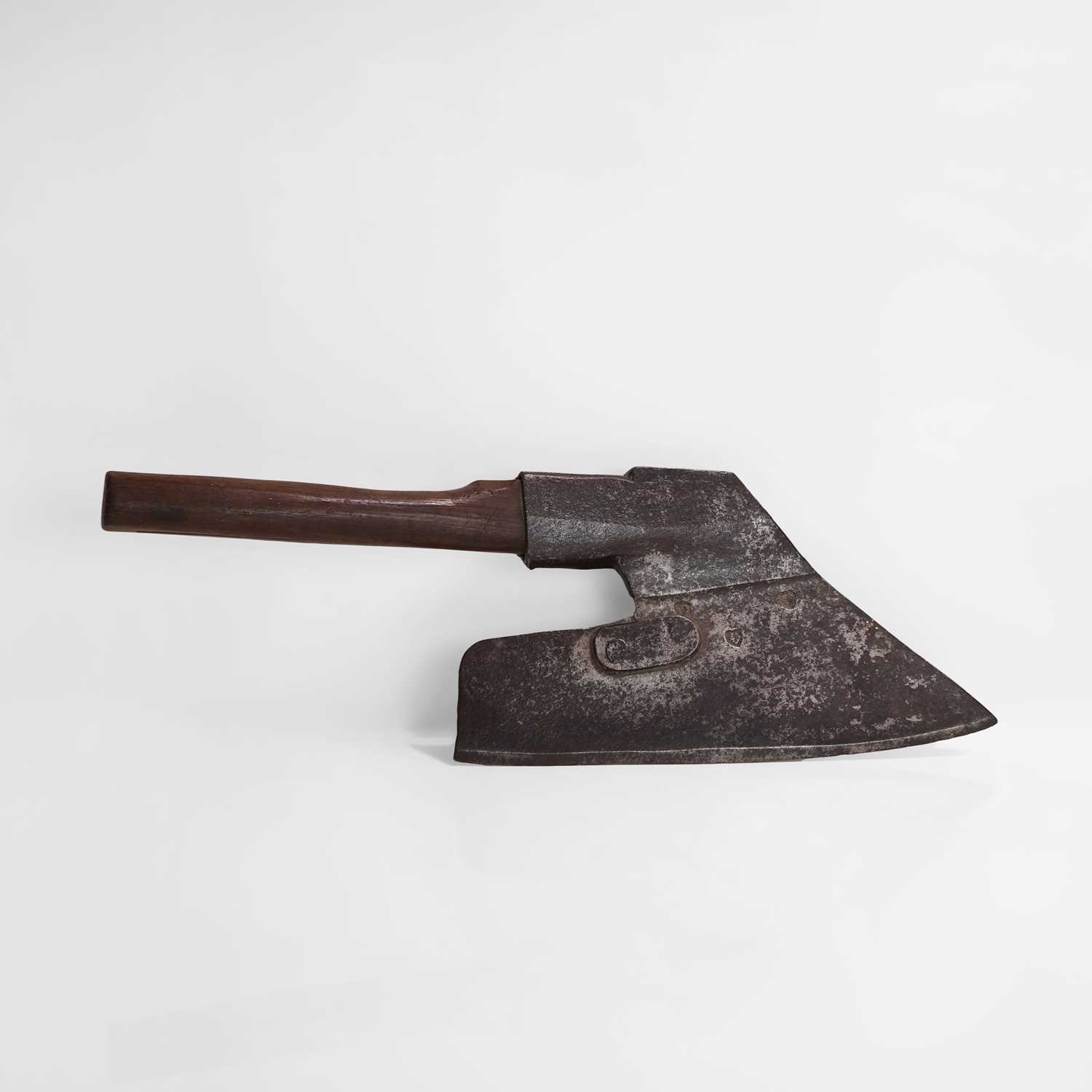 Lot 490 - A steel broad axe,