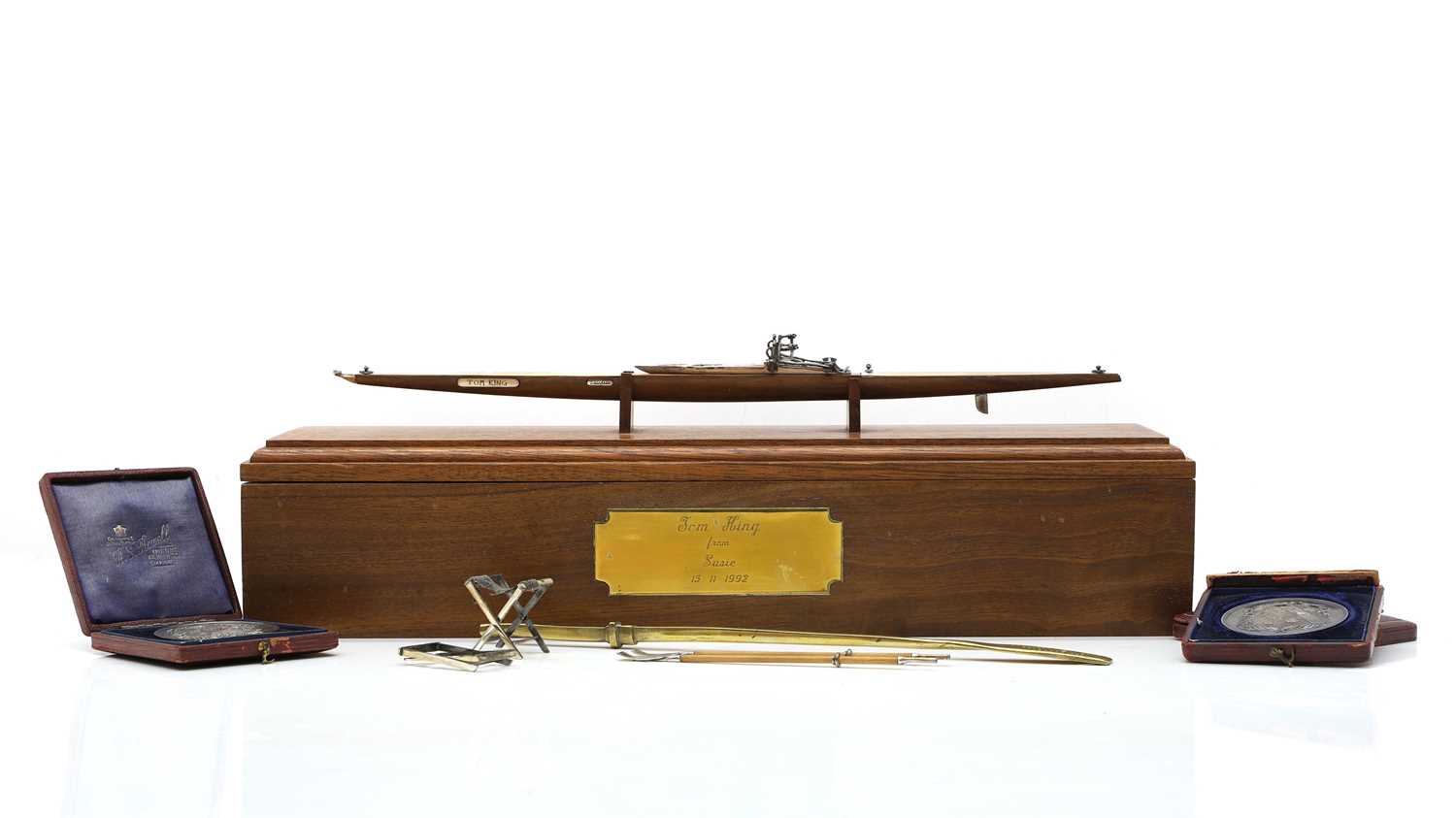 Lot 47 An Italian Silver Mounted Mahogany Rowing