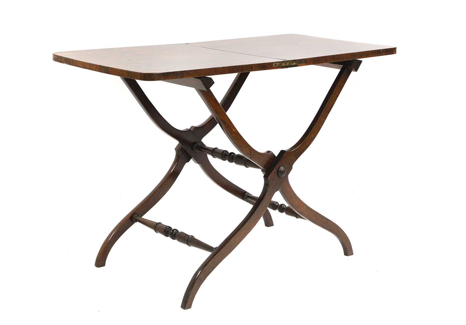 Lot 658 - A Regency rosewood coaching table,