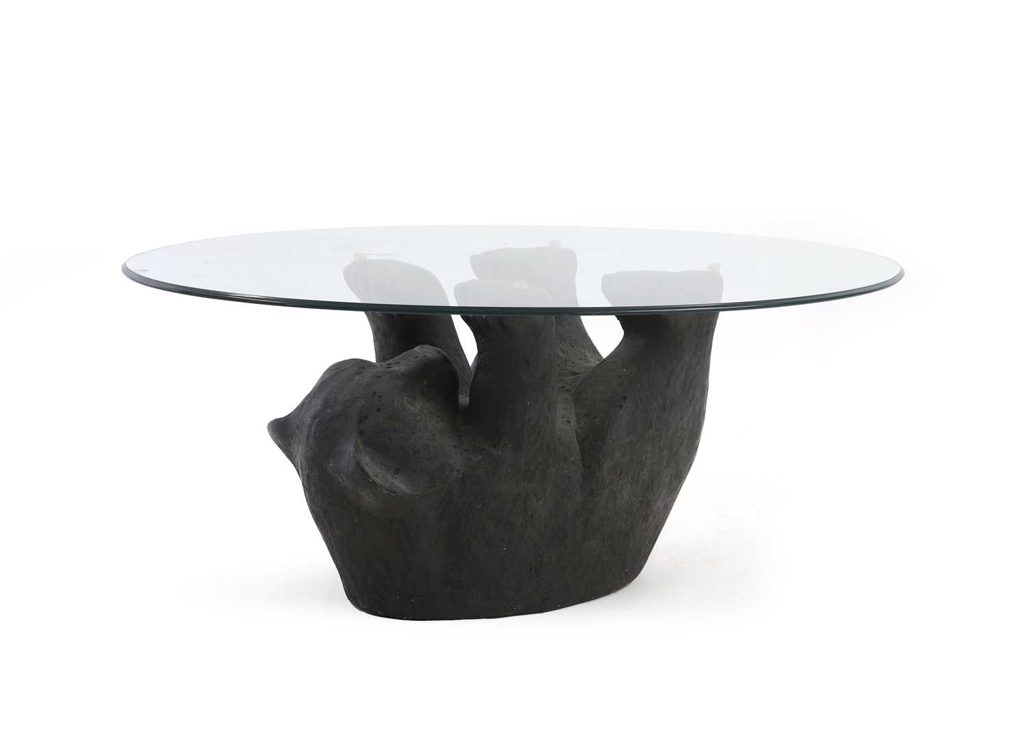 Lot 480 - A bronze coffee table,