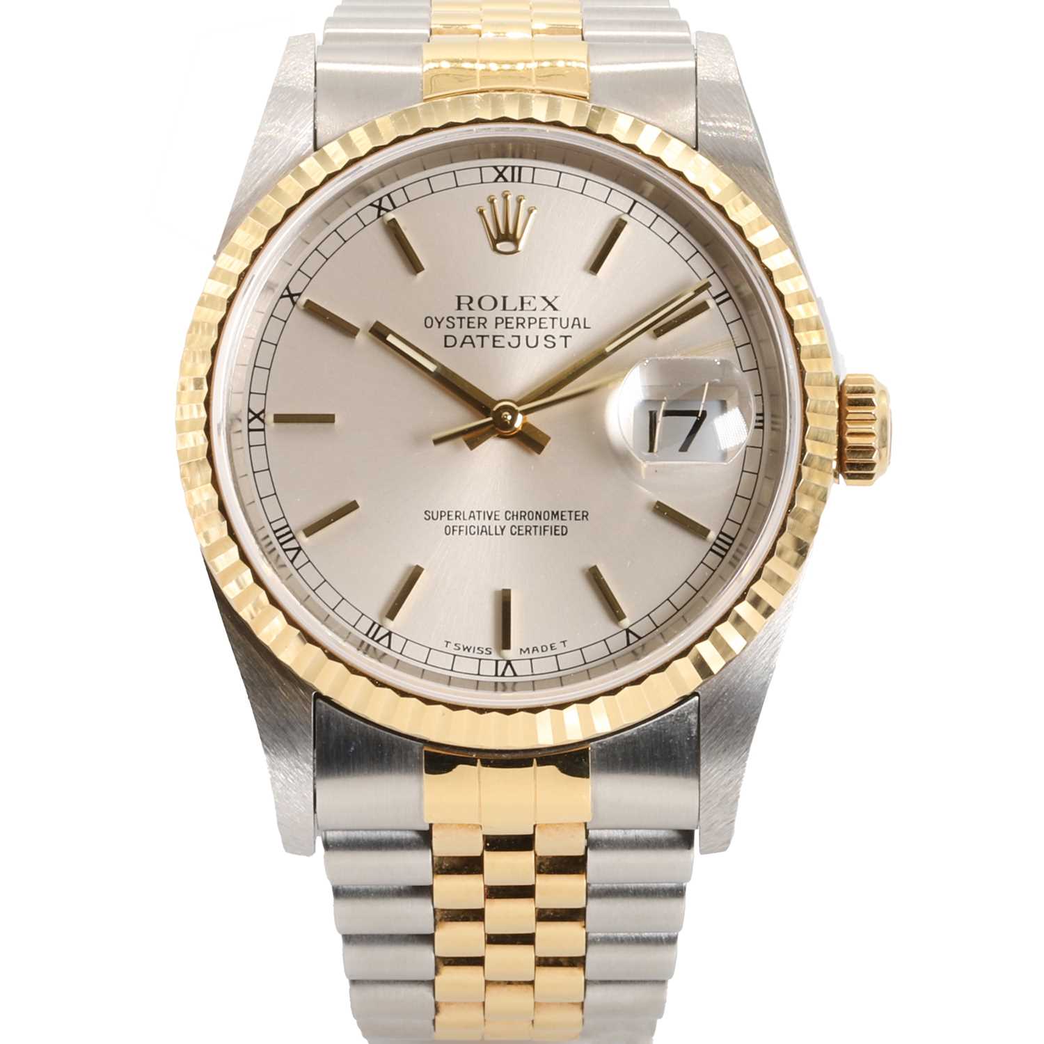 Lot 356 - A gentlemen's bi-metal Rolex Datejust