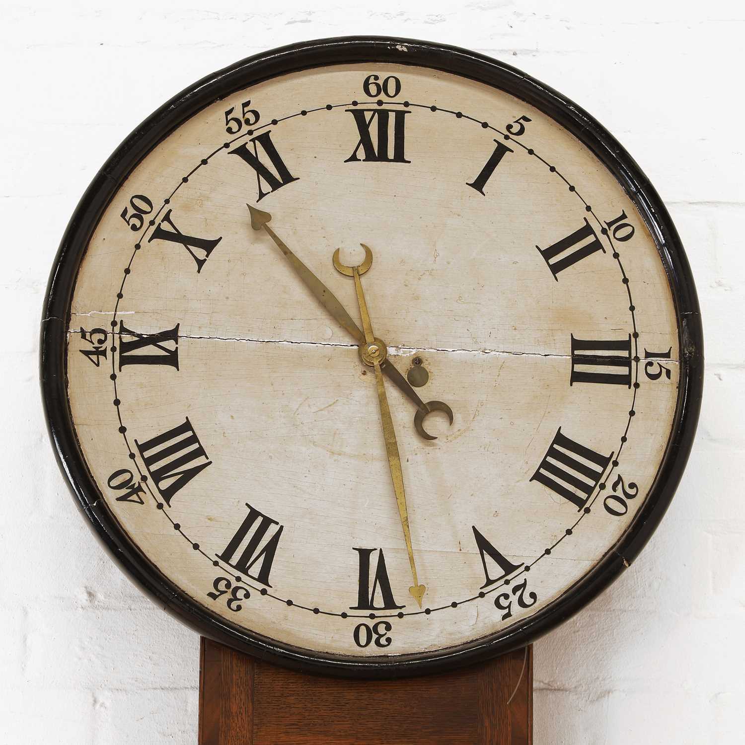 Lot 155 - An oak cased Act of Parliament clock,