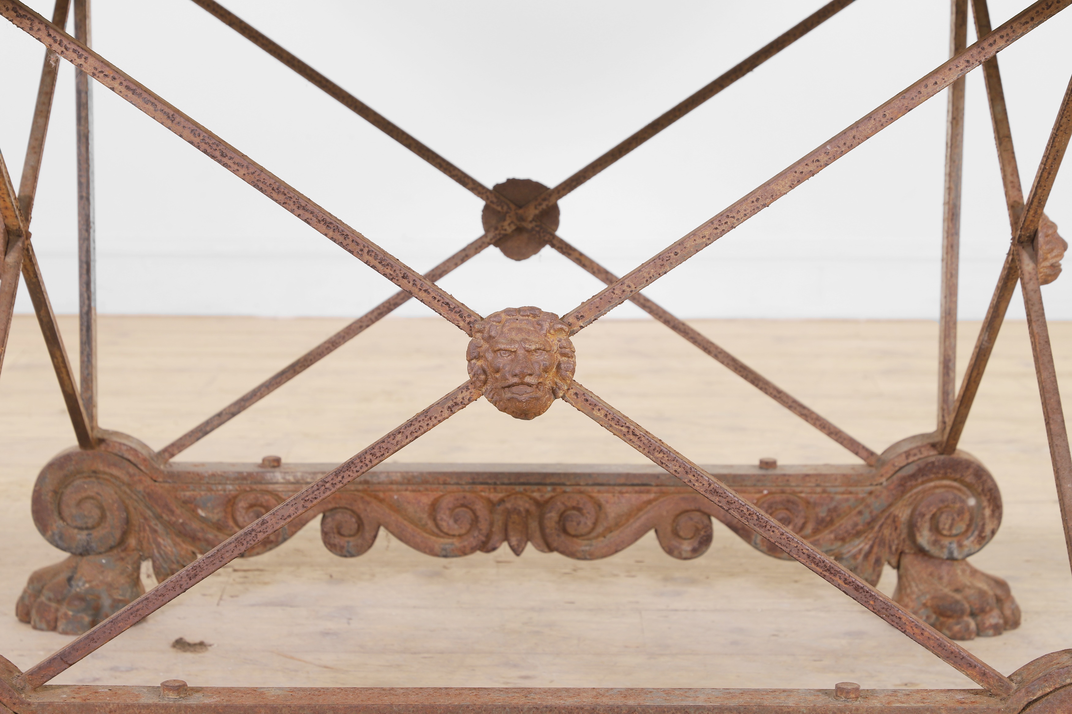Lot 231 - An Empire-style cast iron centre table,