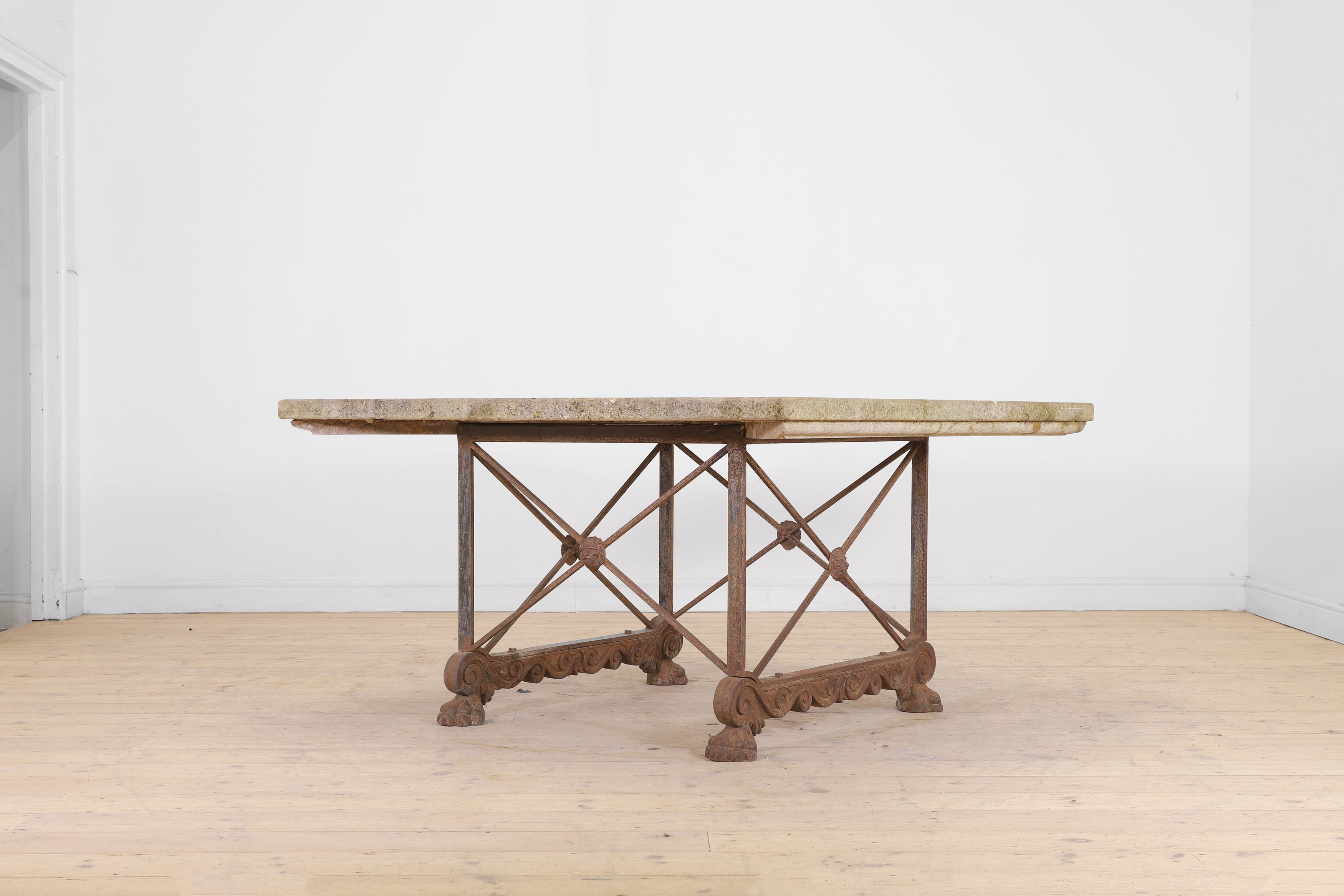 Lot 231 - An Empire-style cast iron centre table,