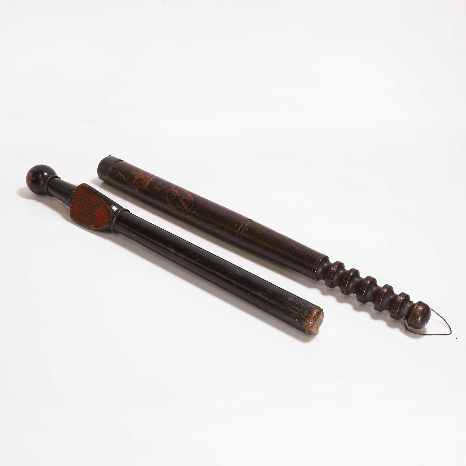 Lot 225 - Two truncheons,