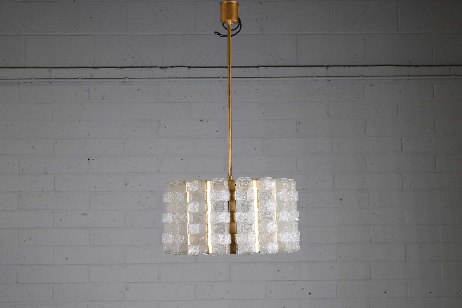 Lot 261 - A Murano cubist glass chandelier,