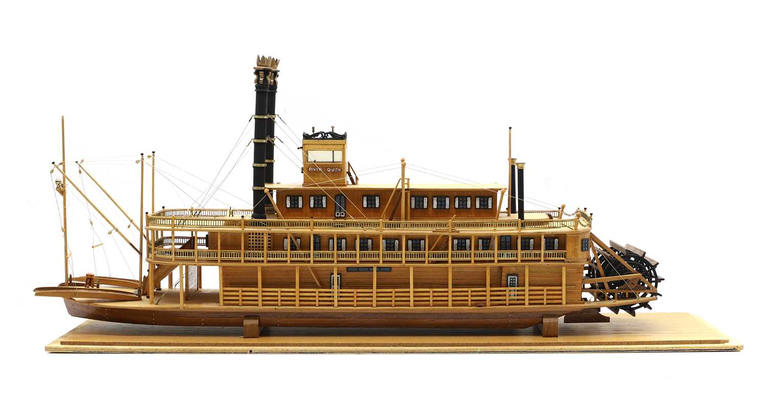 Lot 526 - A scratch built wood model,