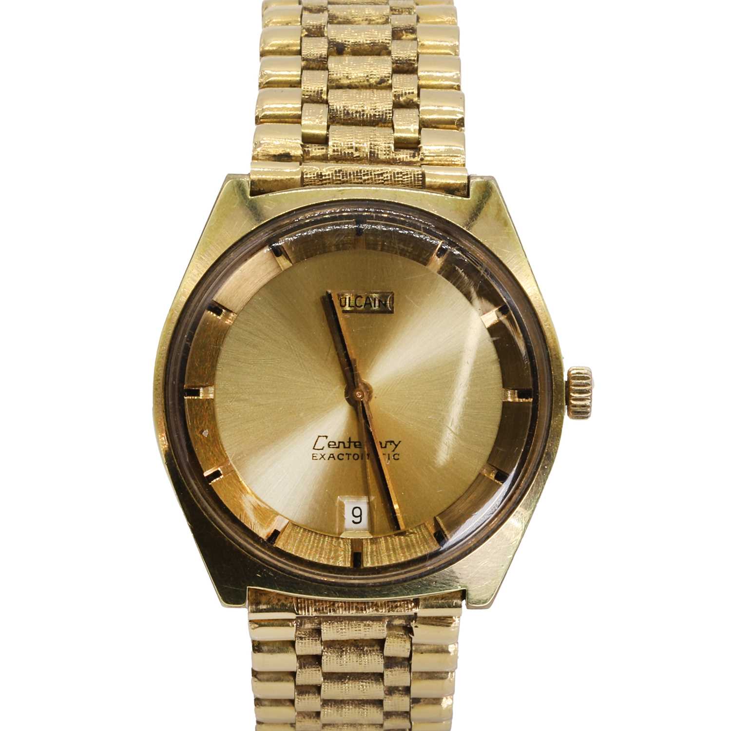 Lot 345 - A gentlemen's gold plated Vulcain Centenary