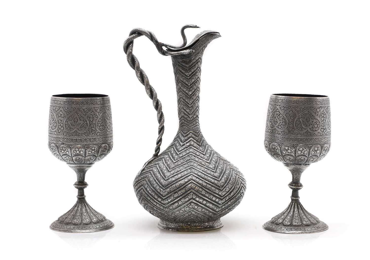 Lot 41 - A silver plated ewer,