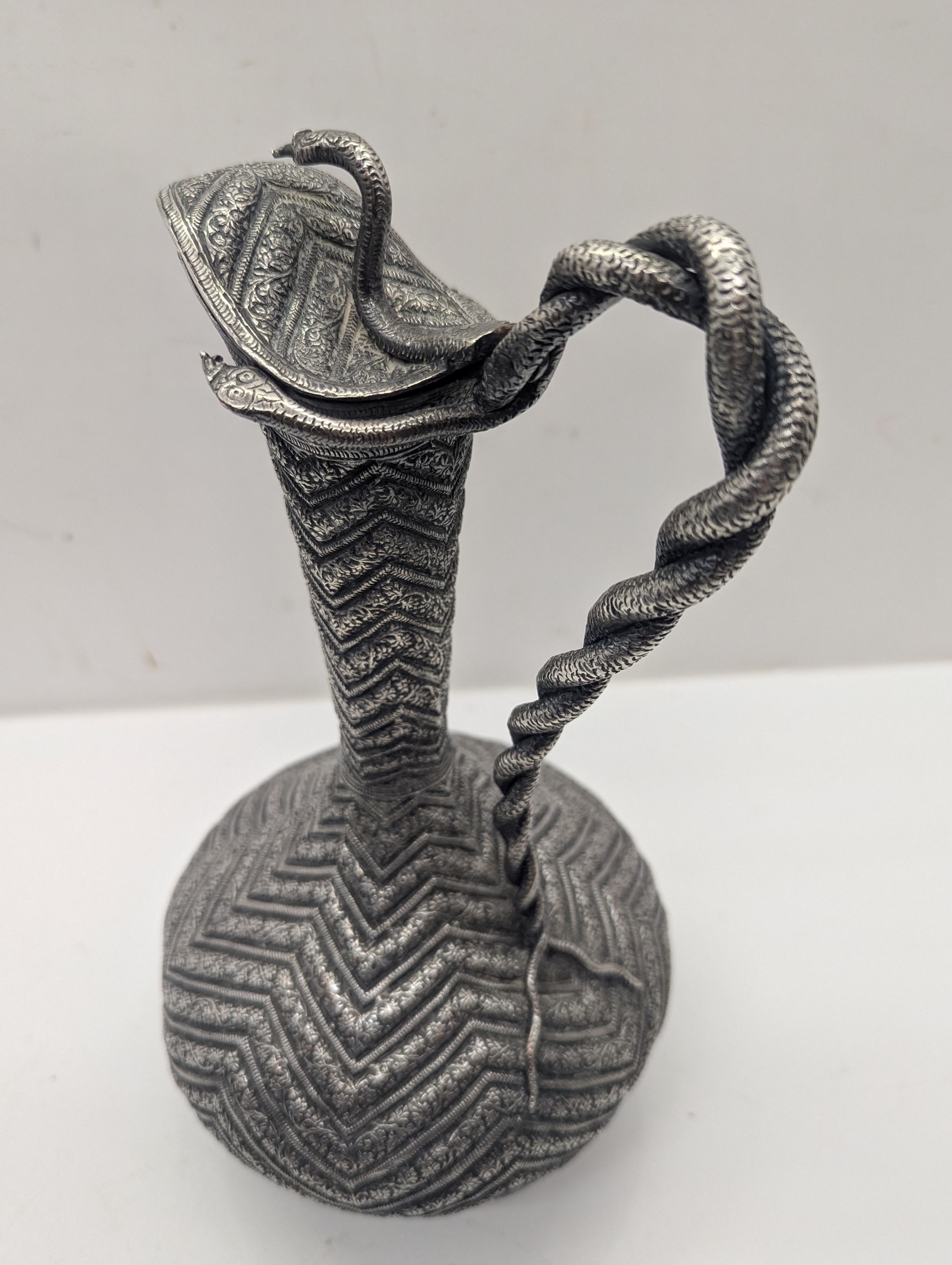 Lot 41 - A silver plated ewer,