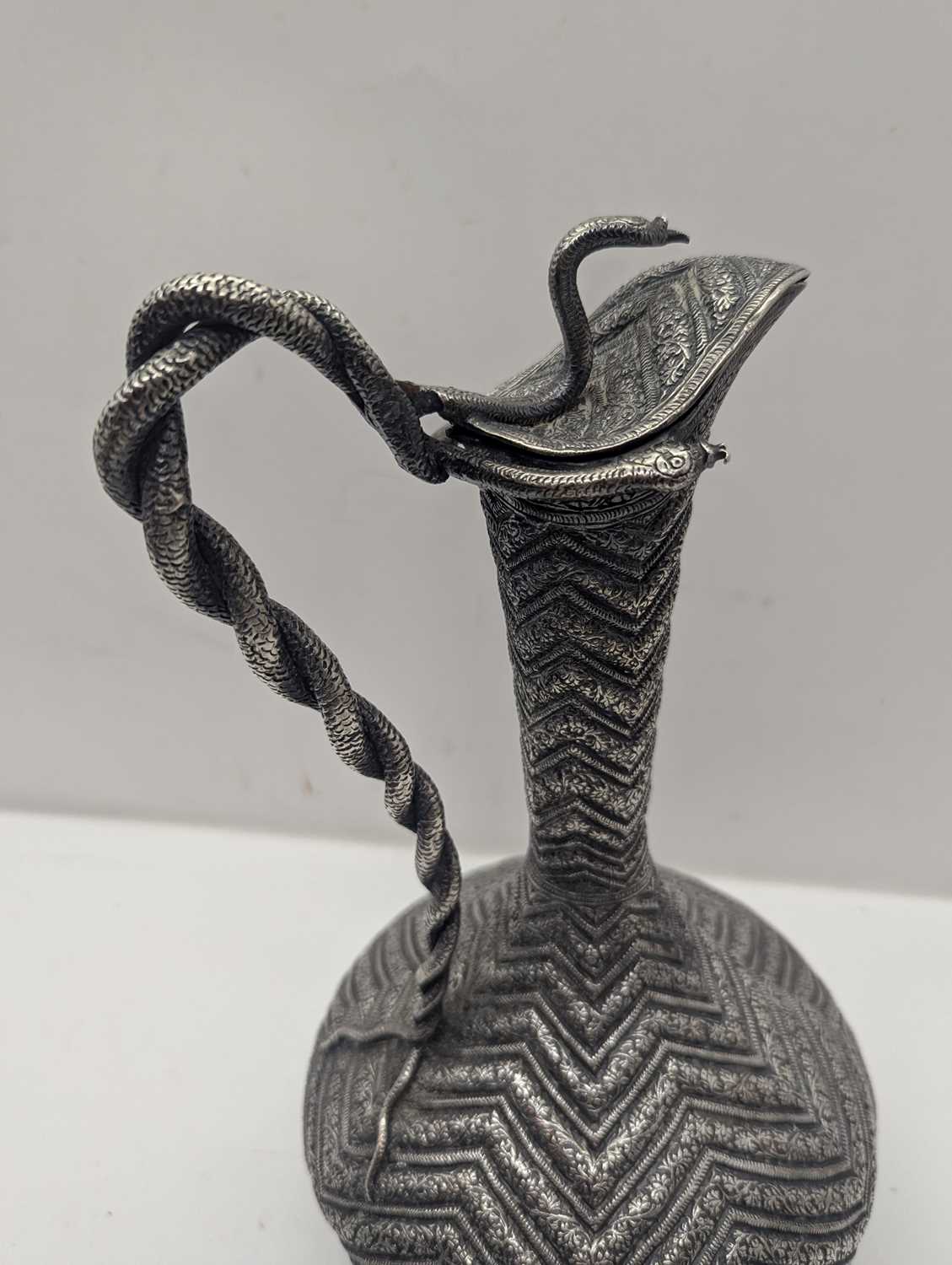 Lot 41 - A silver plated ewer,