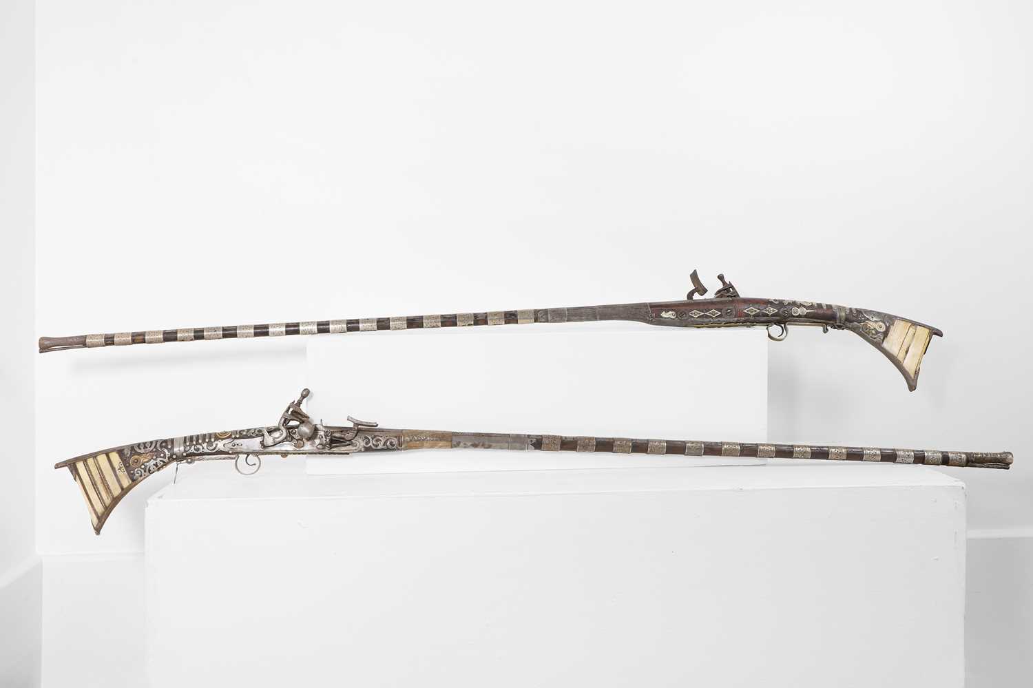 Lot 499 - Two snaphaunce rifles,