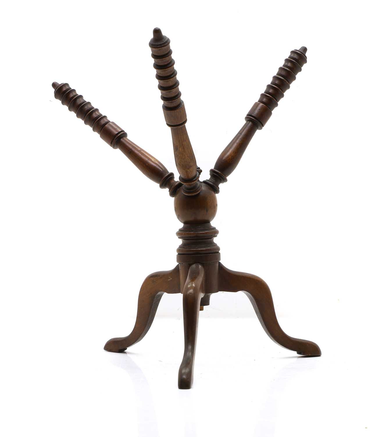 Lot 260 - A mahogany cat or plate stand,