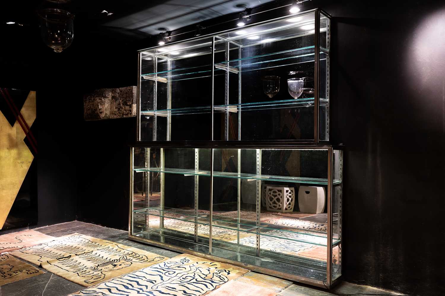 Lot 209 - An Art Deco chrome display cabinet,