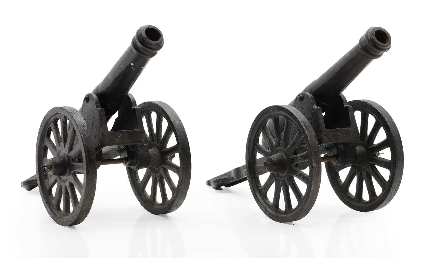 Lot 163 - A pair of painted cannons