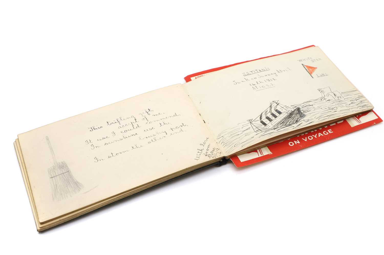 Lot 408 - A notebook of Titanic interest