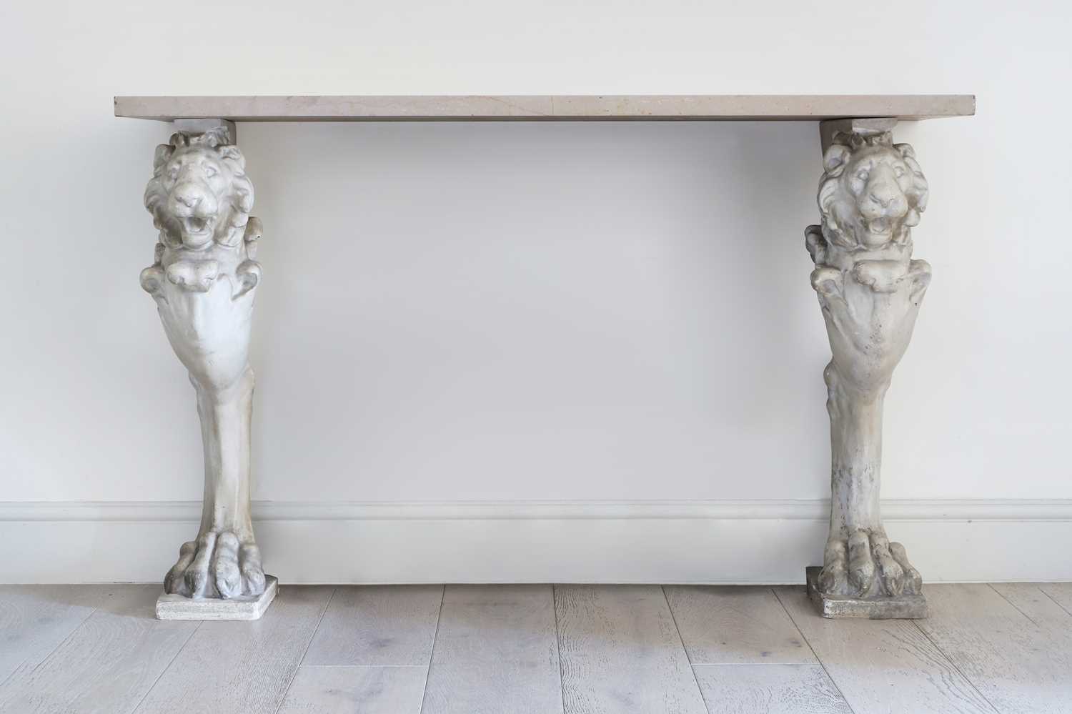 Lot 219 - A marble-topped pier table,