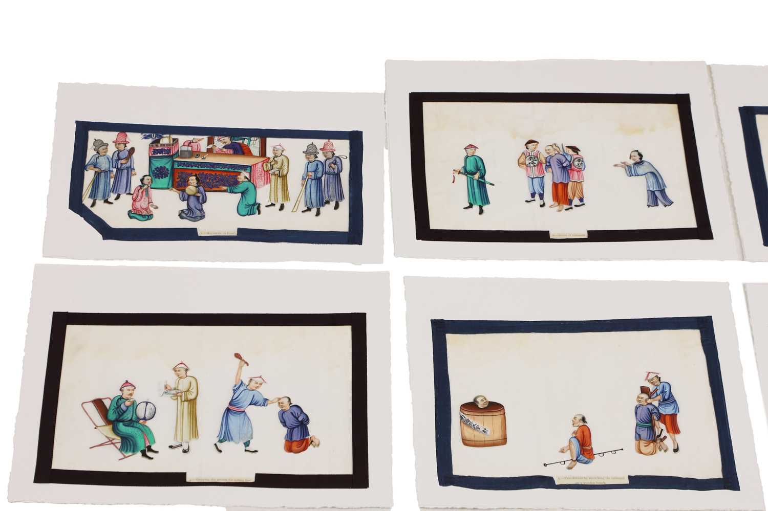 Lot 549 - A collection of twelve Chinese pith paper