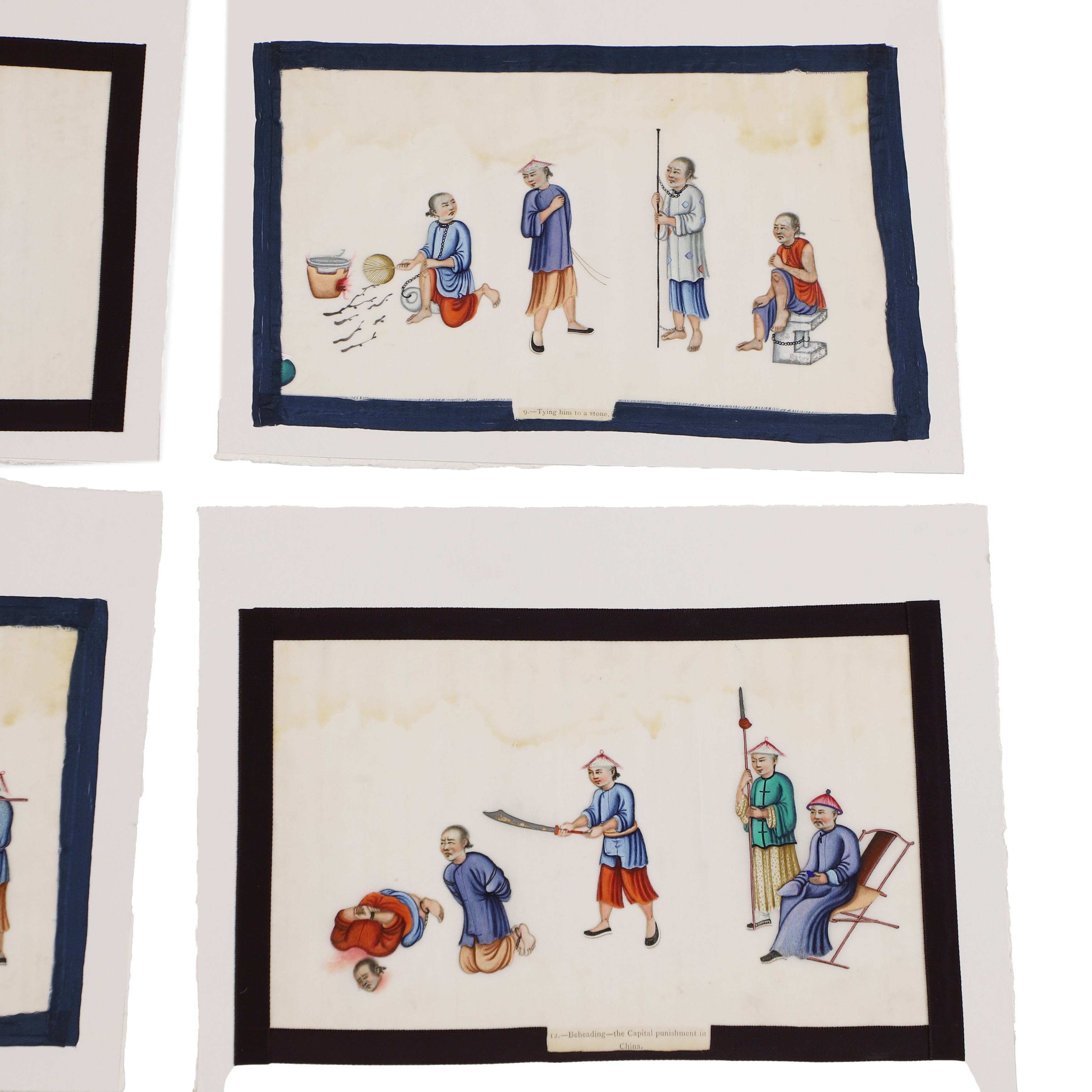 Lot 549 - A collection of twelve Chinese pith paper