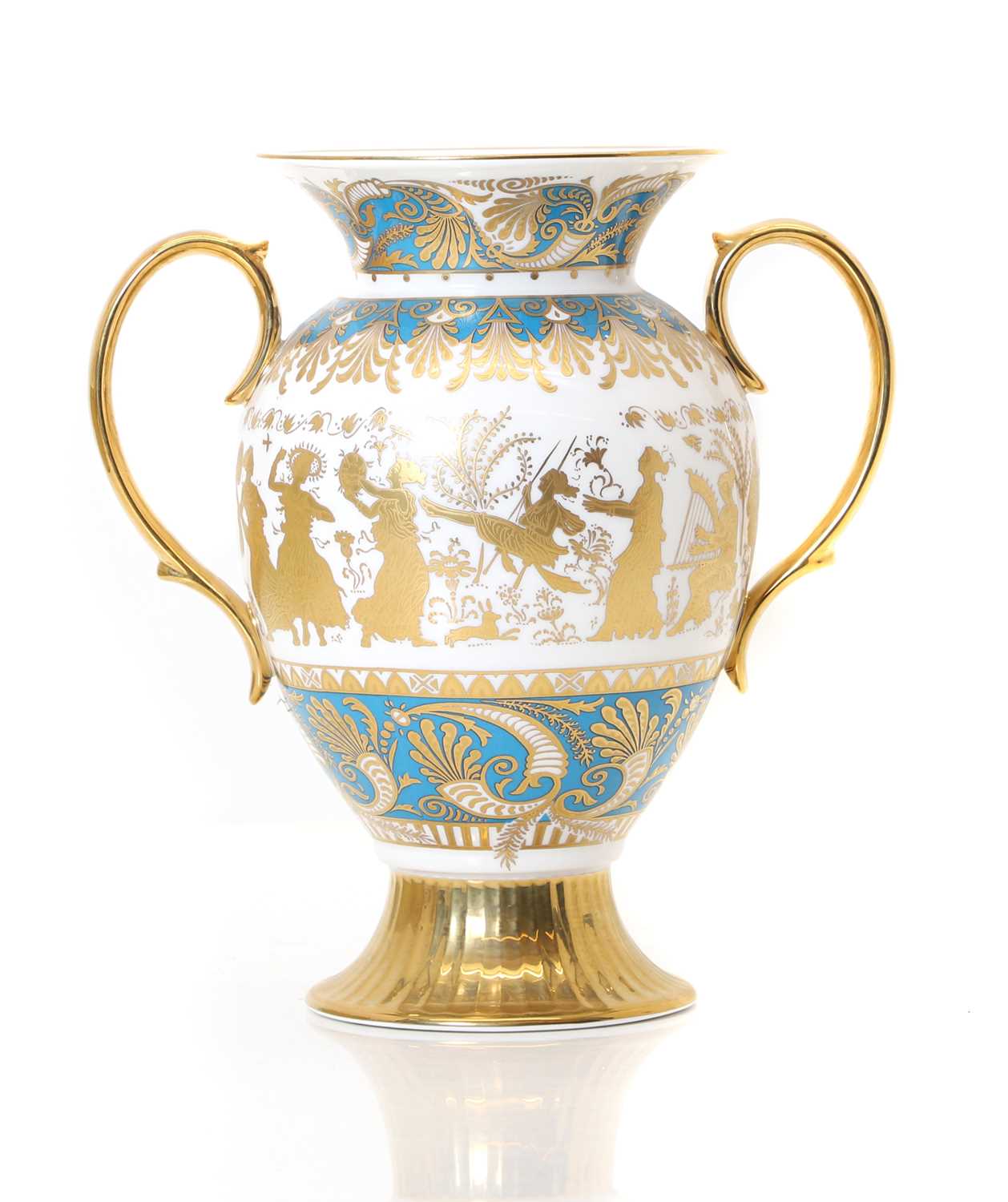 Lot 108 - A Spode commemorative porcelain vase,