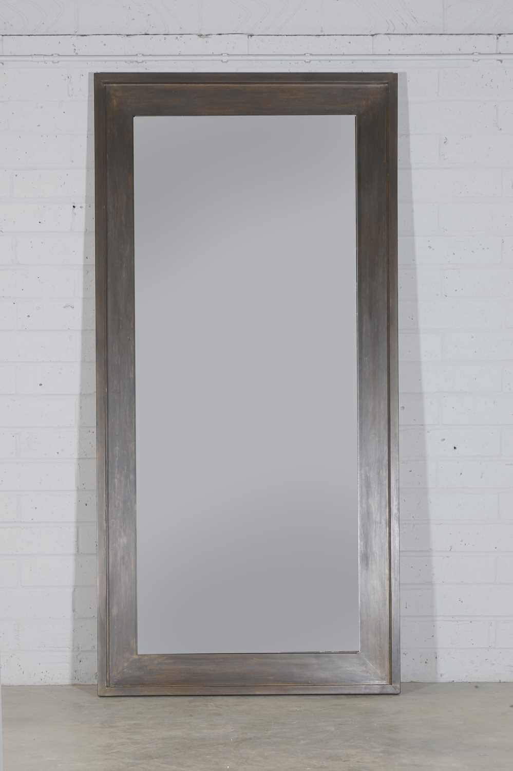 Lot 441 - A large silvered wall mirror,