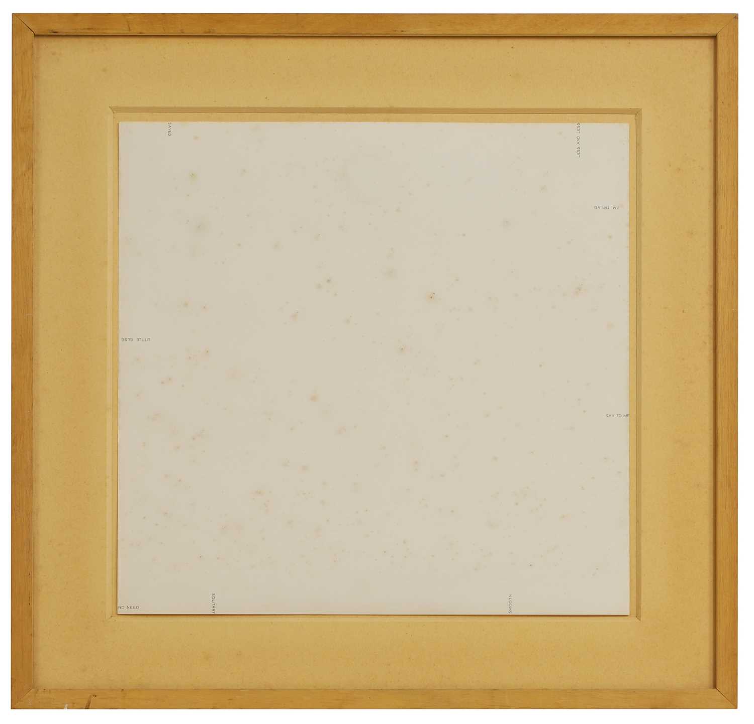 Lot 369 - Robert Barry (American, b.1936)