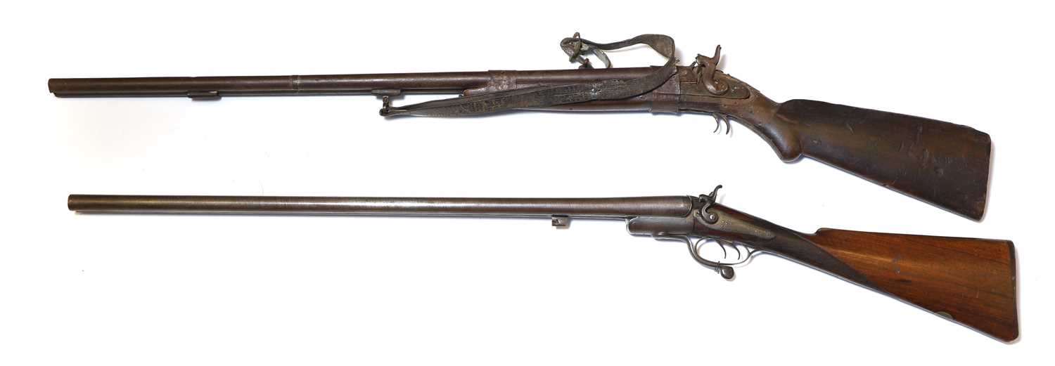 Lot 161 - Two percussion 14 bore side by side double