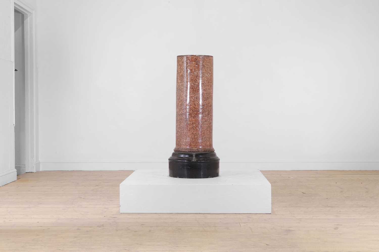 Lot 278 - A glazed terracotta column plinth by