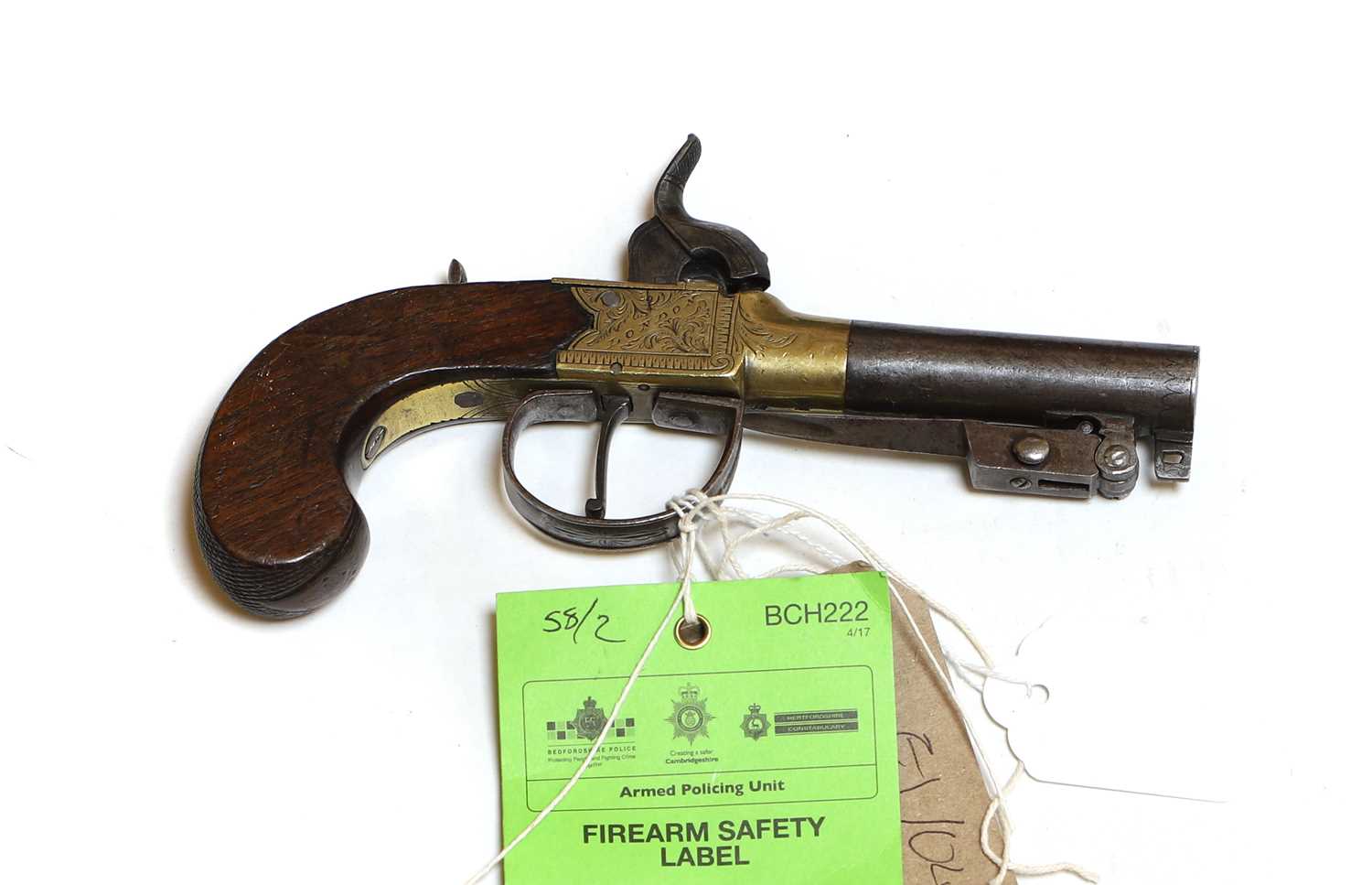 A boxlock percussion pistol