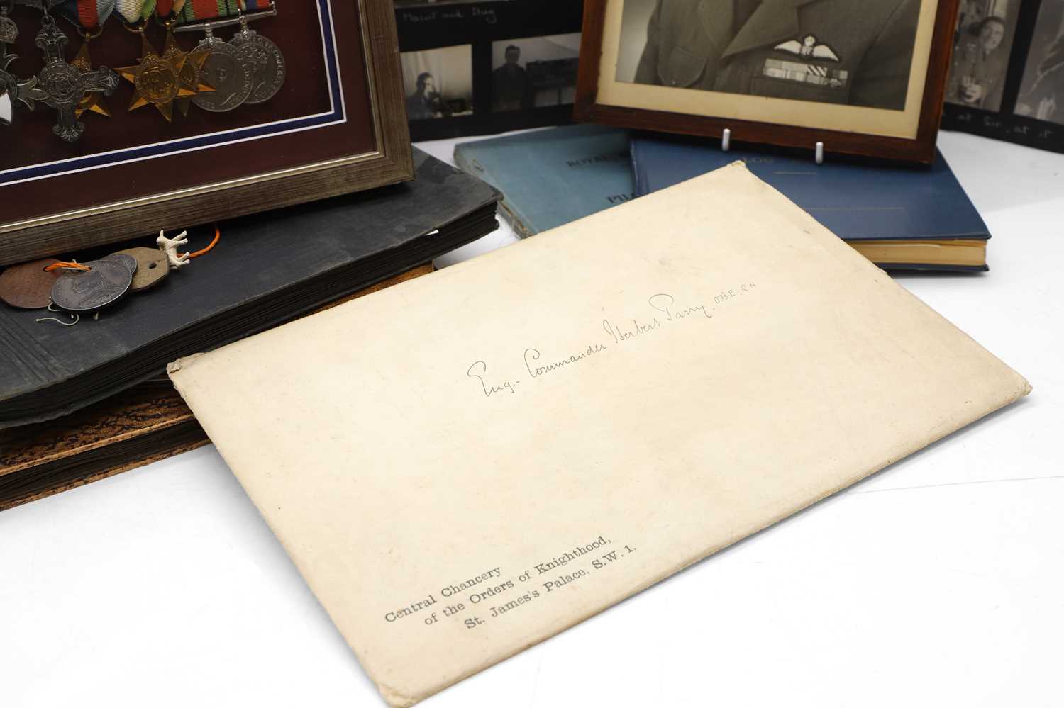 Lot 75 - A rare group WWII medals and ephemera,