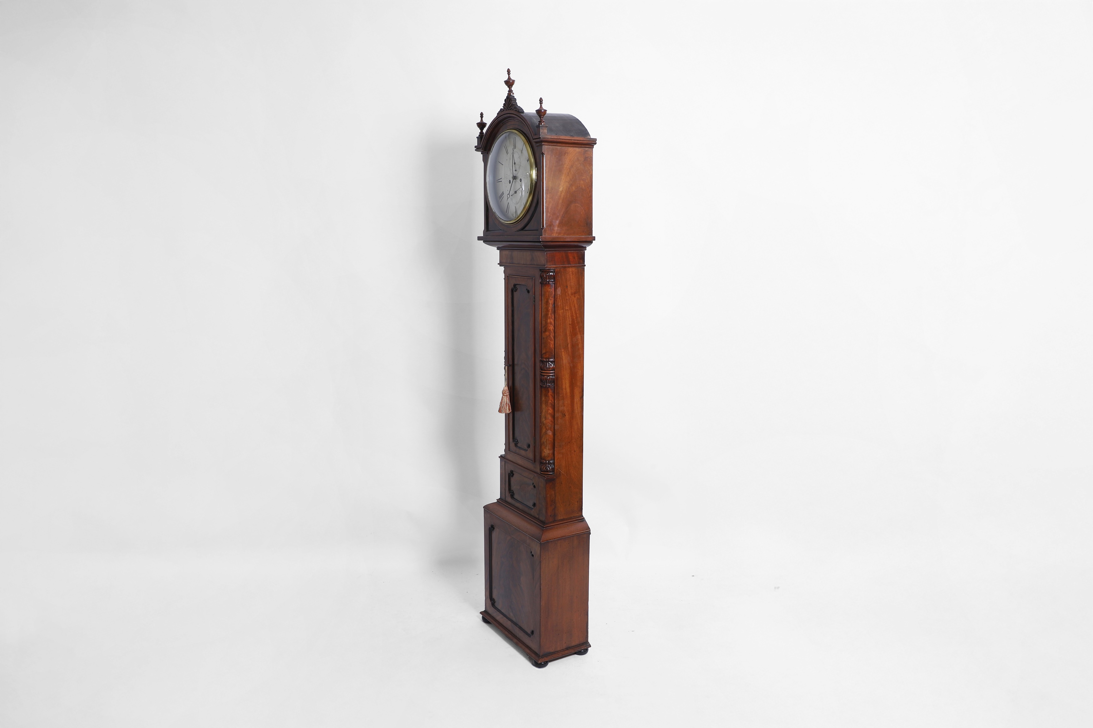 Lot 452 - A mahogany longcase clock,