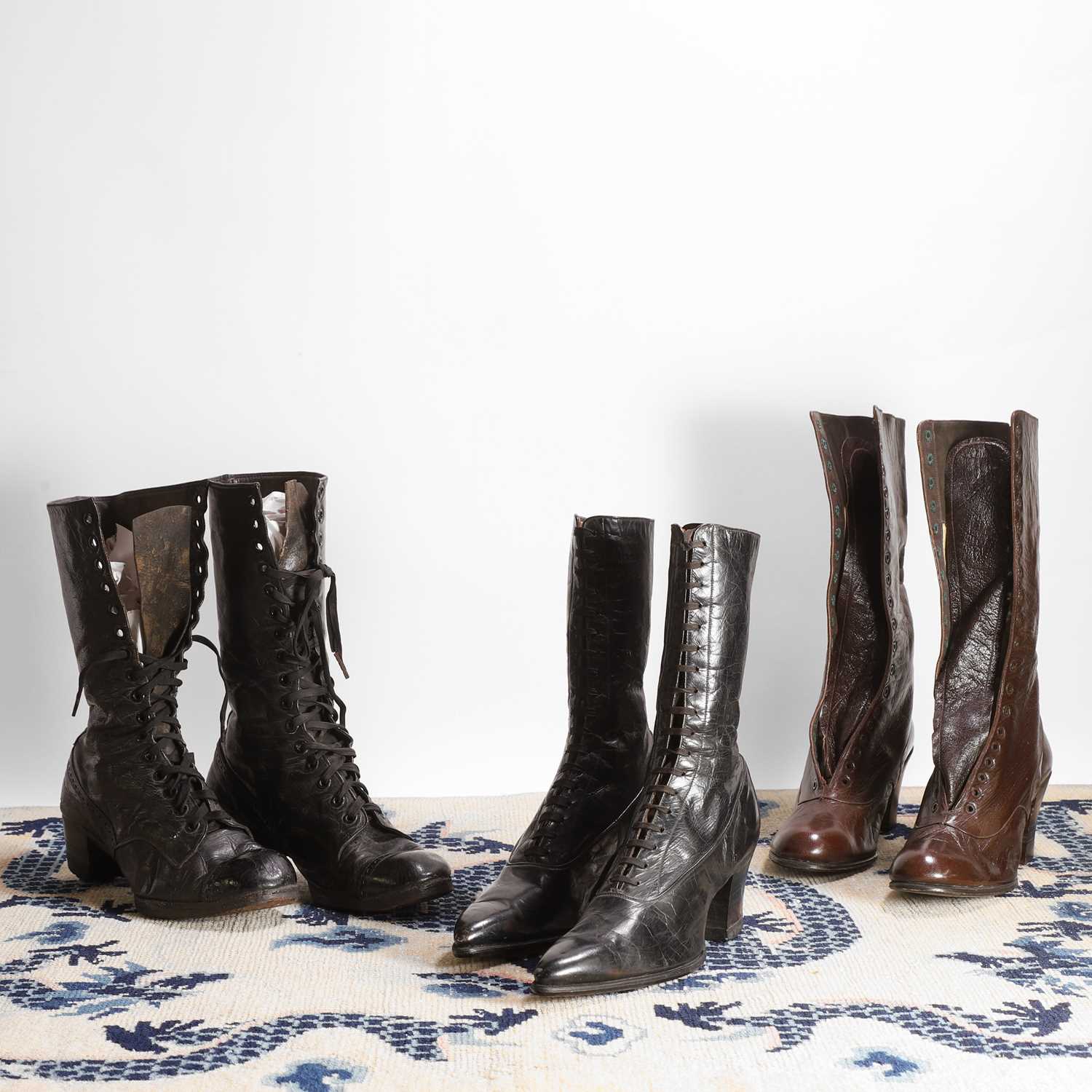 Lot 539 - A group of three pairs of boots,