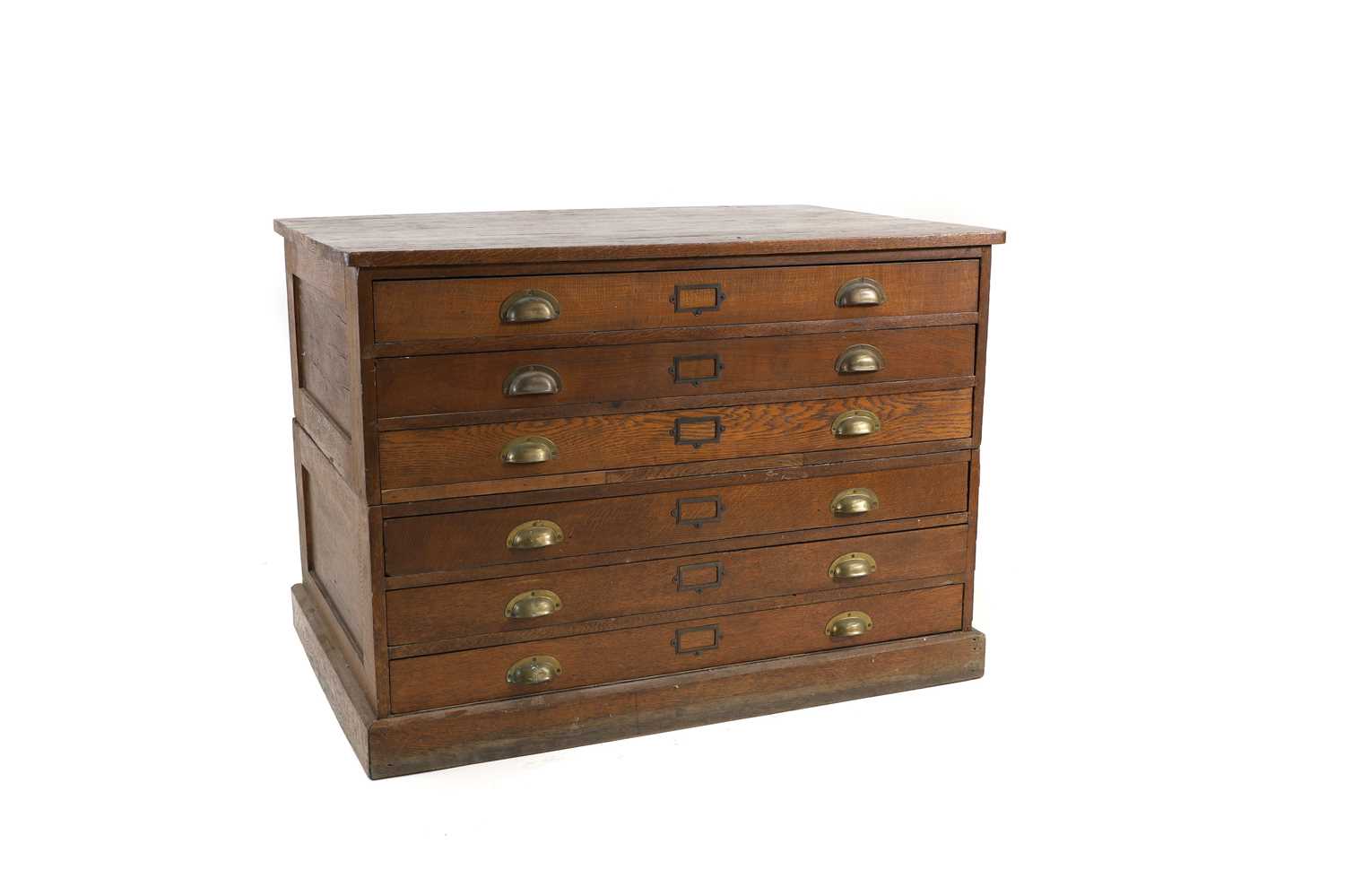 Lot 577 - An oak plan chest,