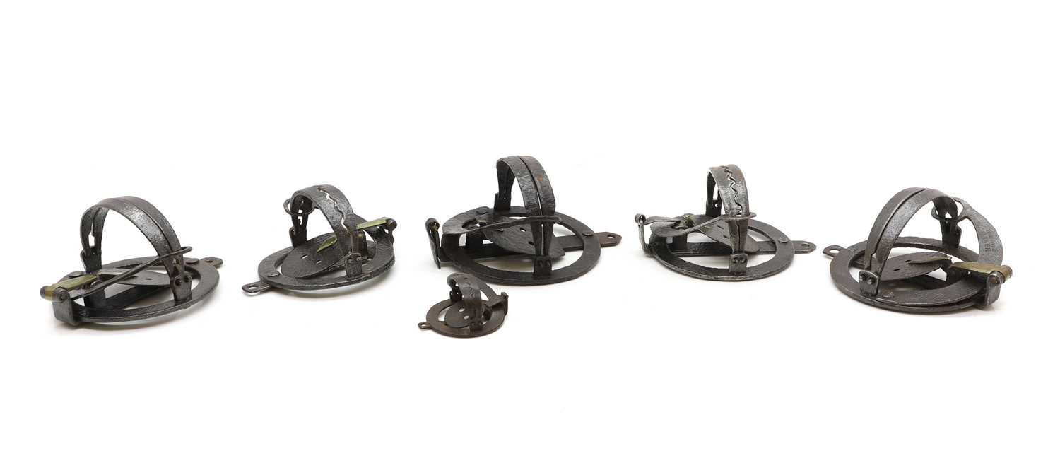 Lot 429 - A group of six pole or hawk traps