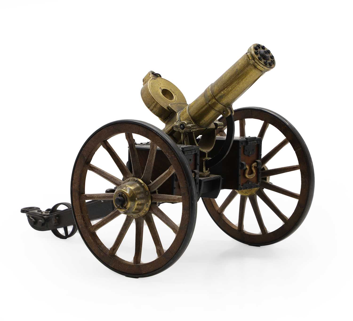 Lot 205 - A scale model of a Gatling gun,