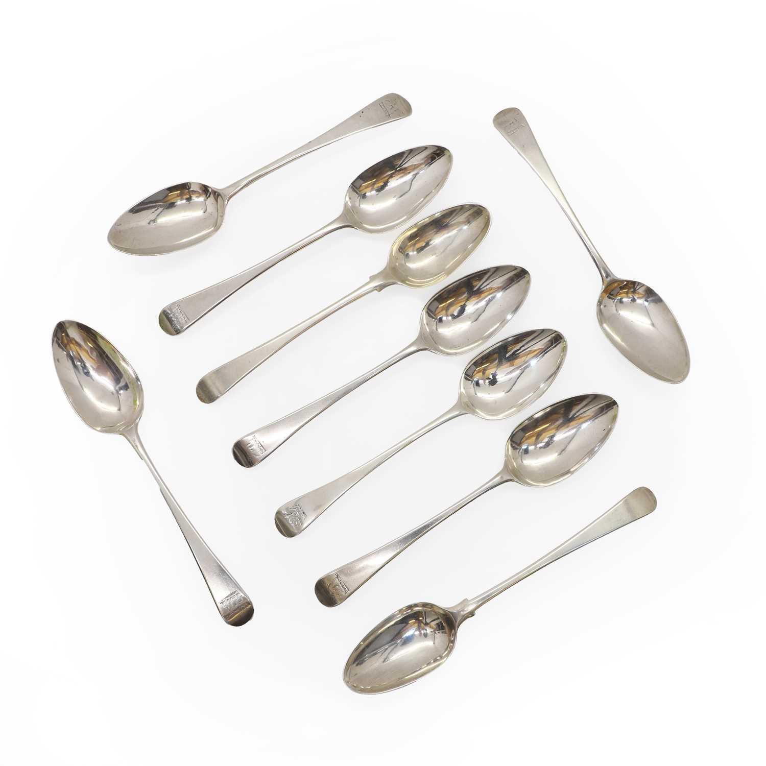 Lot 7 - A set of six Georgian Old English pattern