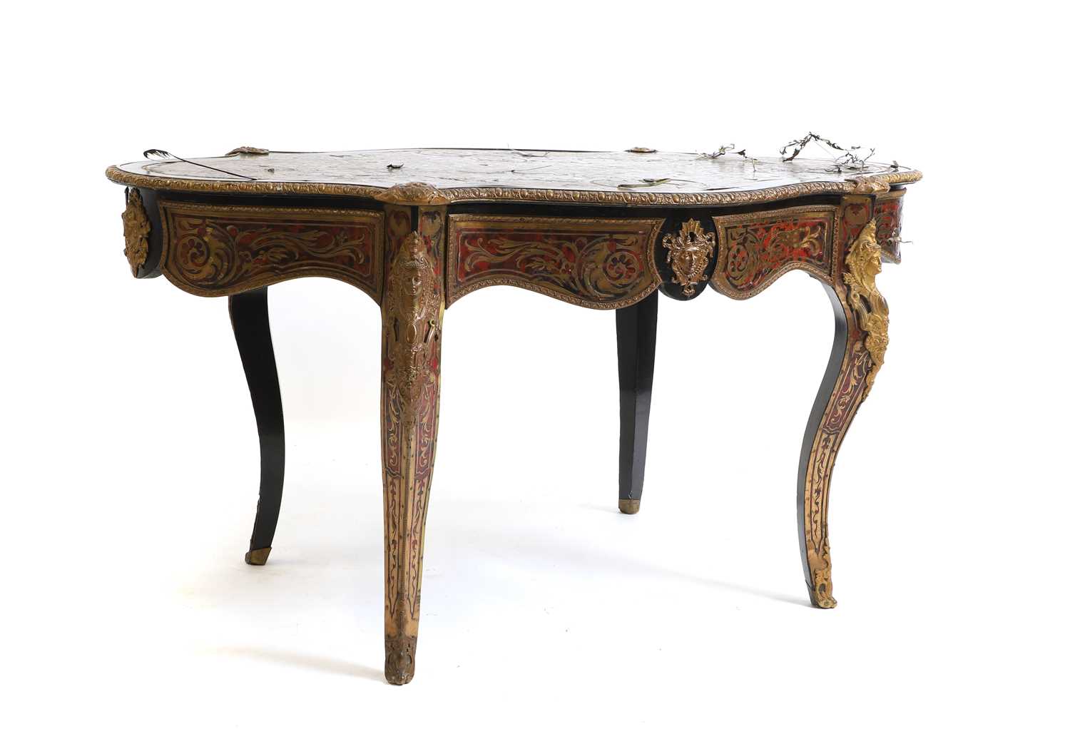 Lot 400 - A Boulle work centre table,
