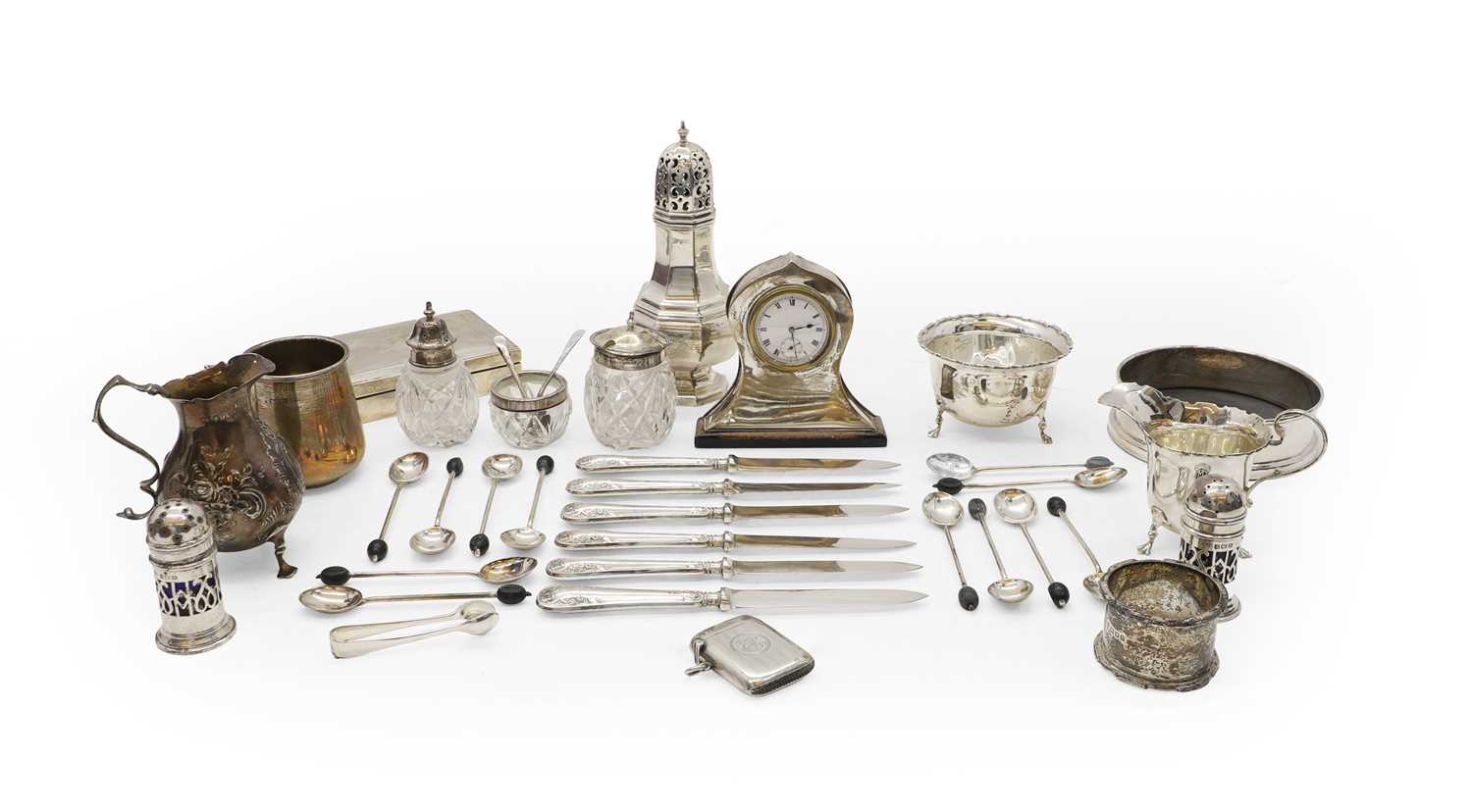 Lot 2 - A collection of silver items,