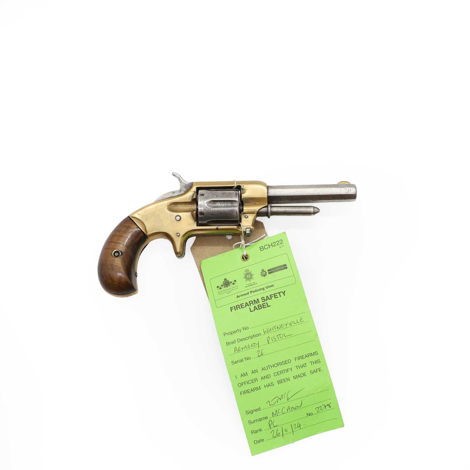 Lot 375 - An American six shot revolver,
