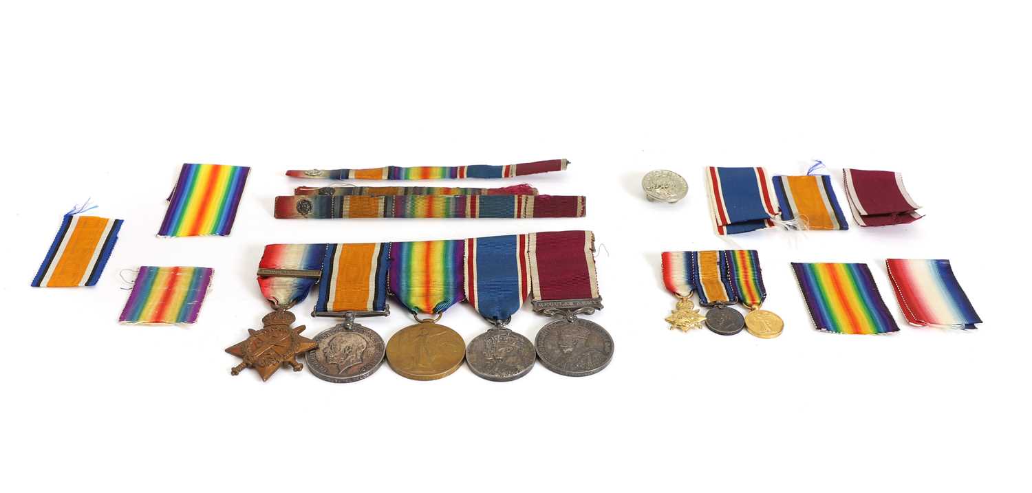 Lot 145 - A collection of three First World War medals,