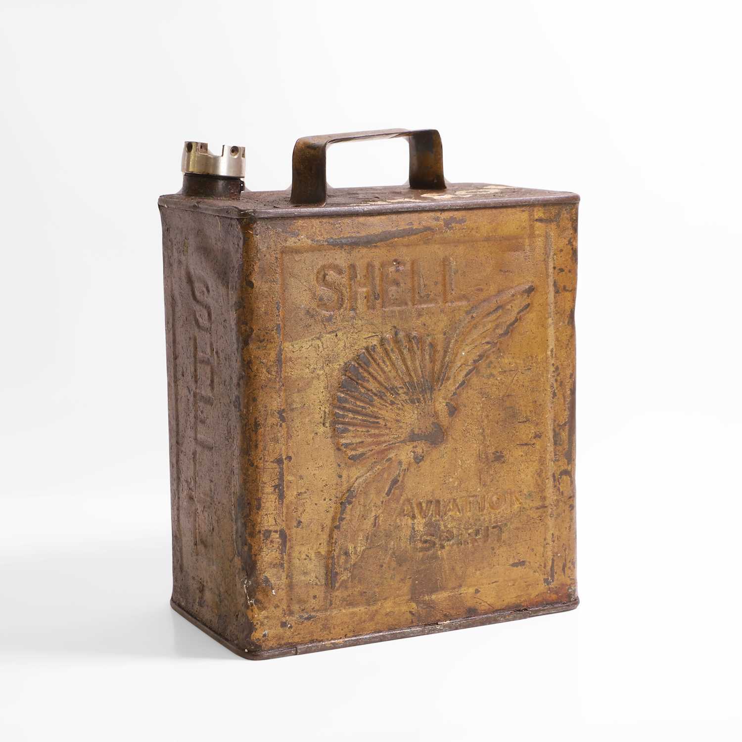 Lot 462 - An 'Aviation Spirit Shell' oil can,