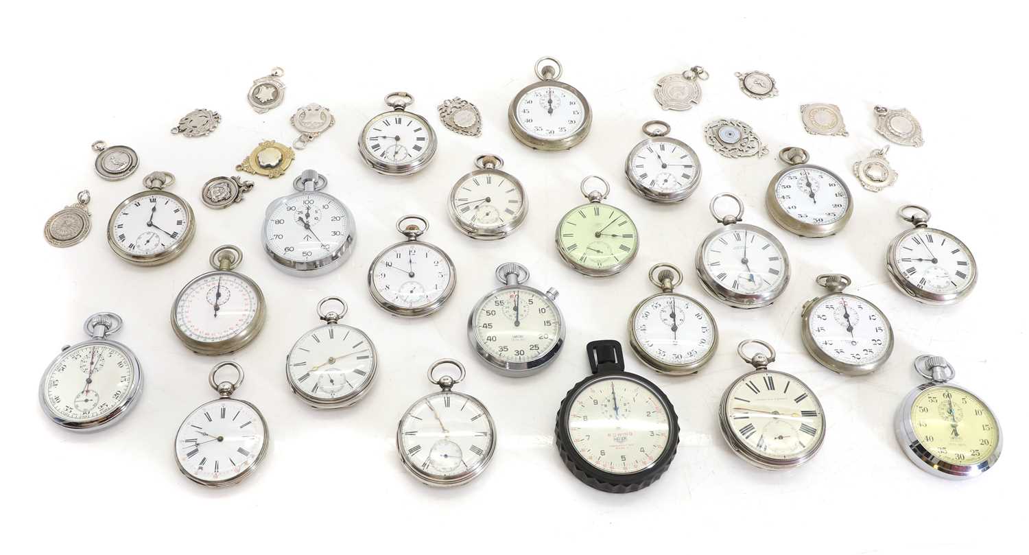 Lot 18 - A collection of various stopwatches and
