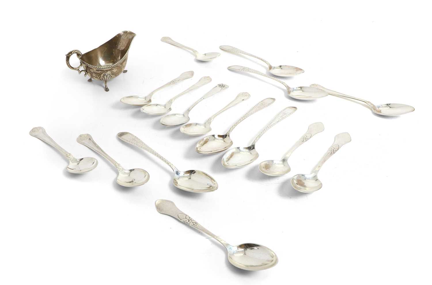 Lot 27 - A collection of Danish silver spoons