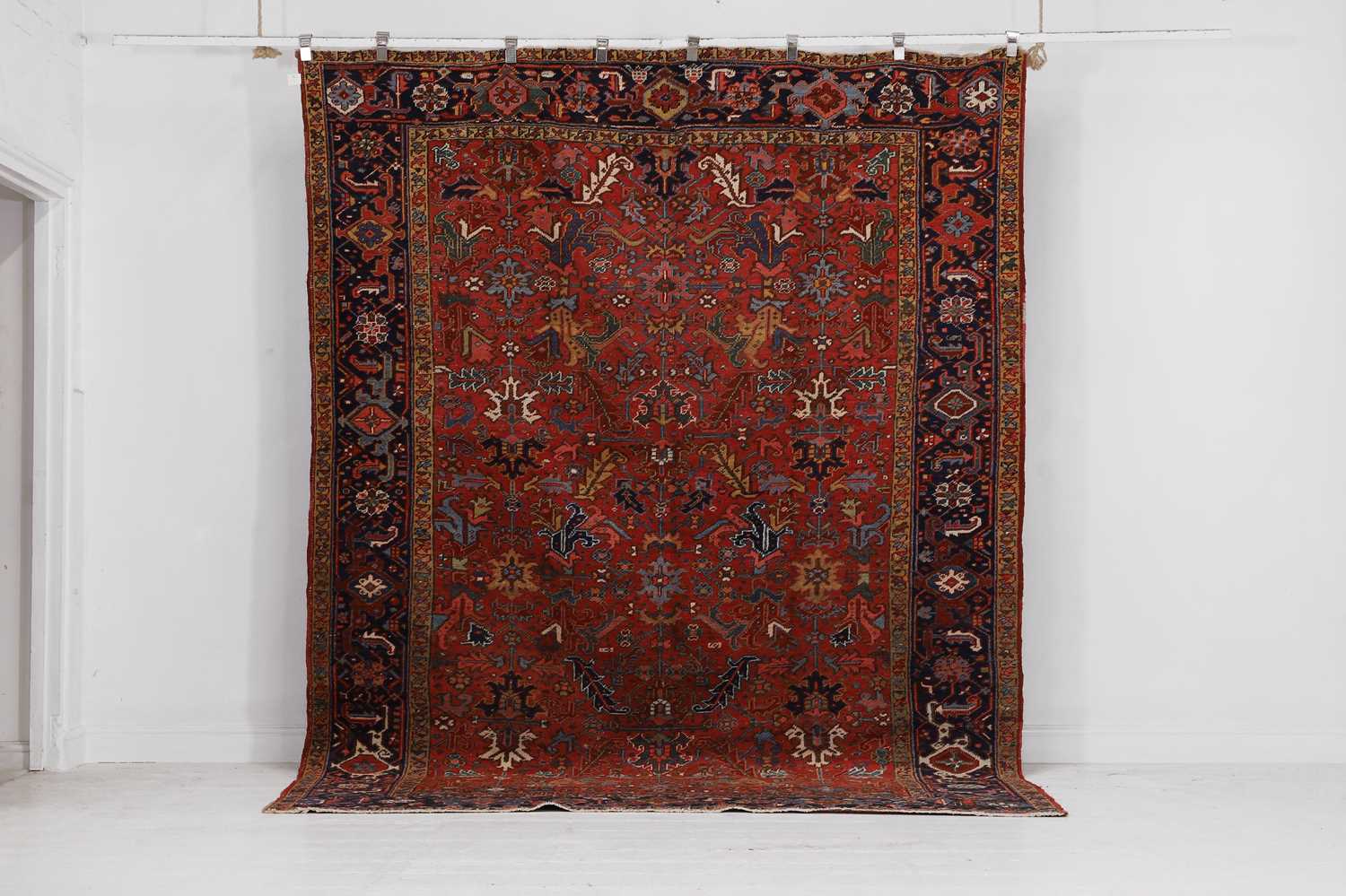 Lot 367 - A Heriz wool carpet,