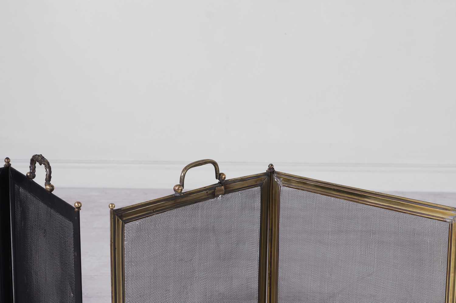 Lot 215 - Three folding fire screens,