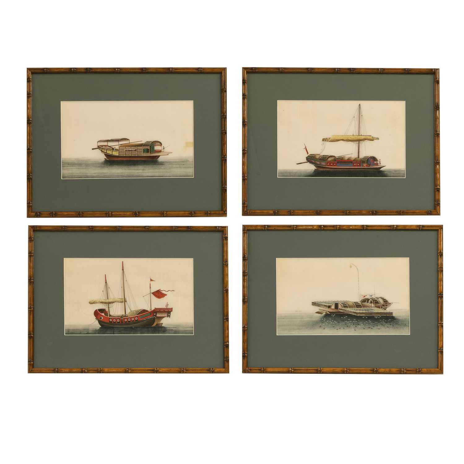 Lot 178 - A collection of four Chinese export pith